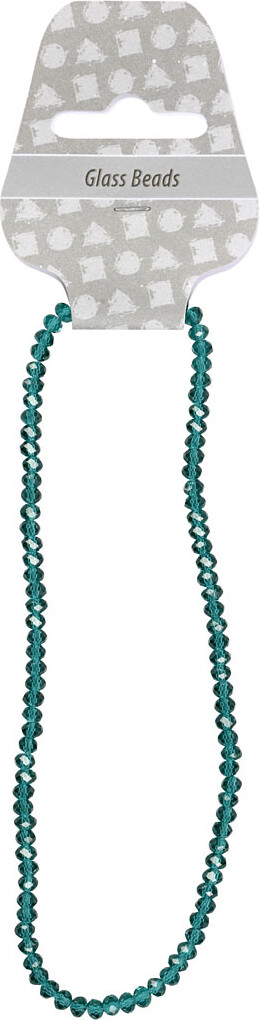 Køb Facetperler Str 3x4 Mm Hulstr 0 8 Mm Smaragdgrøn 100 Stk
