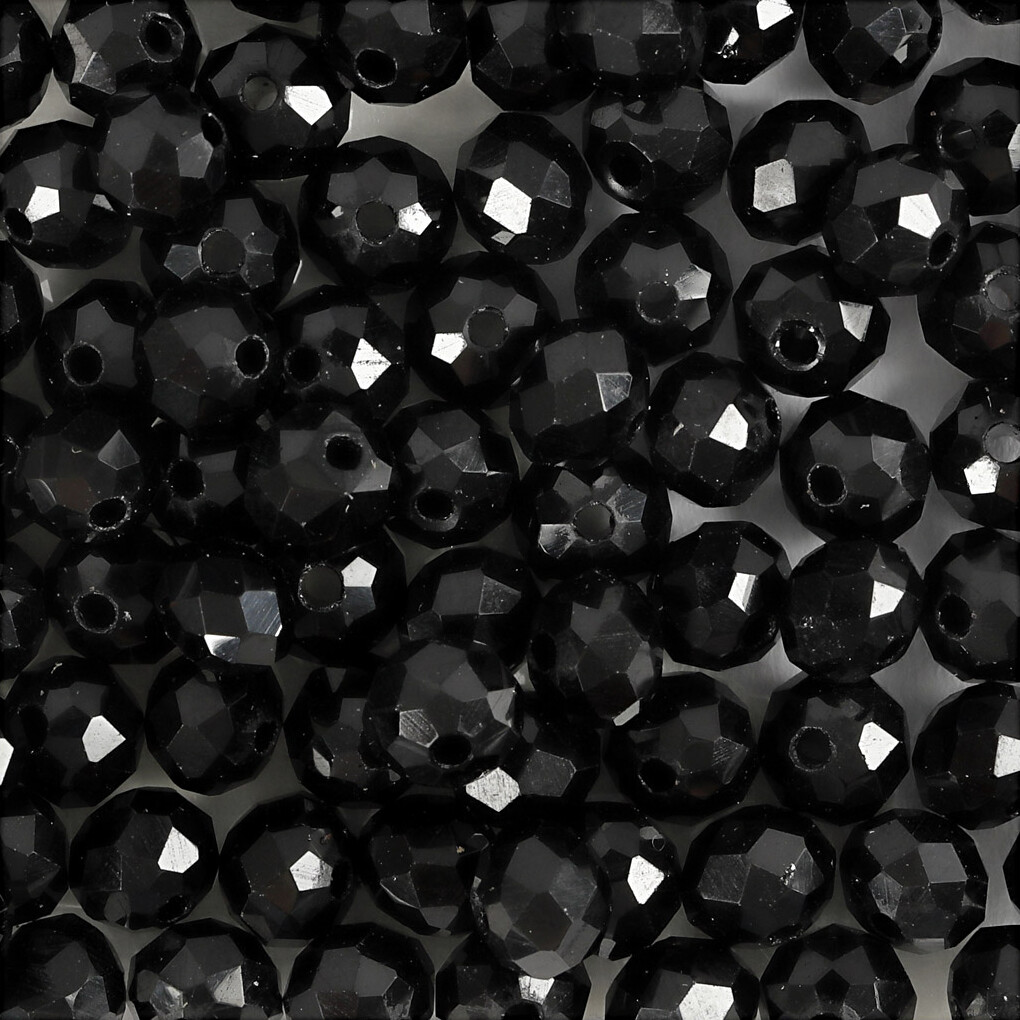 Køb Facetperler - Str. 5x6 Mm - Hulstr. 1 Mm - Sort Metallic - 100 Stk ...