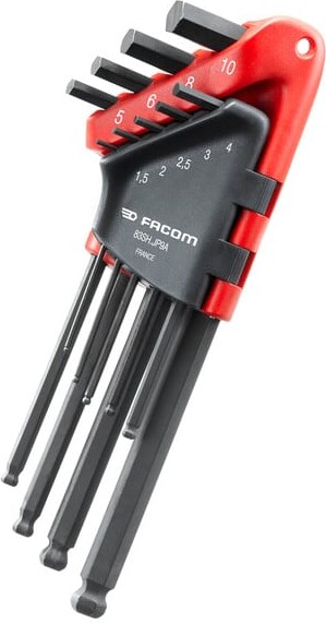 Køb Facom 83sh.jp9a - Set Of Hex Keys With Spherical Head, 1.5 - 10 Mm ...