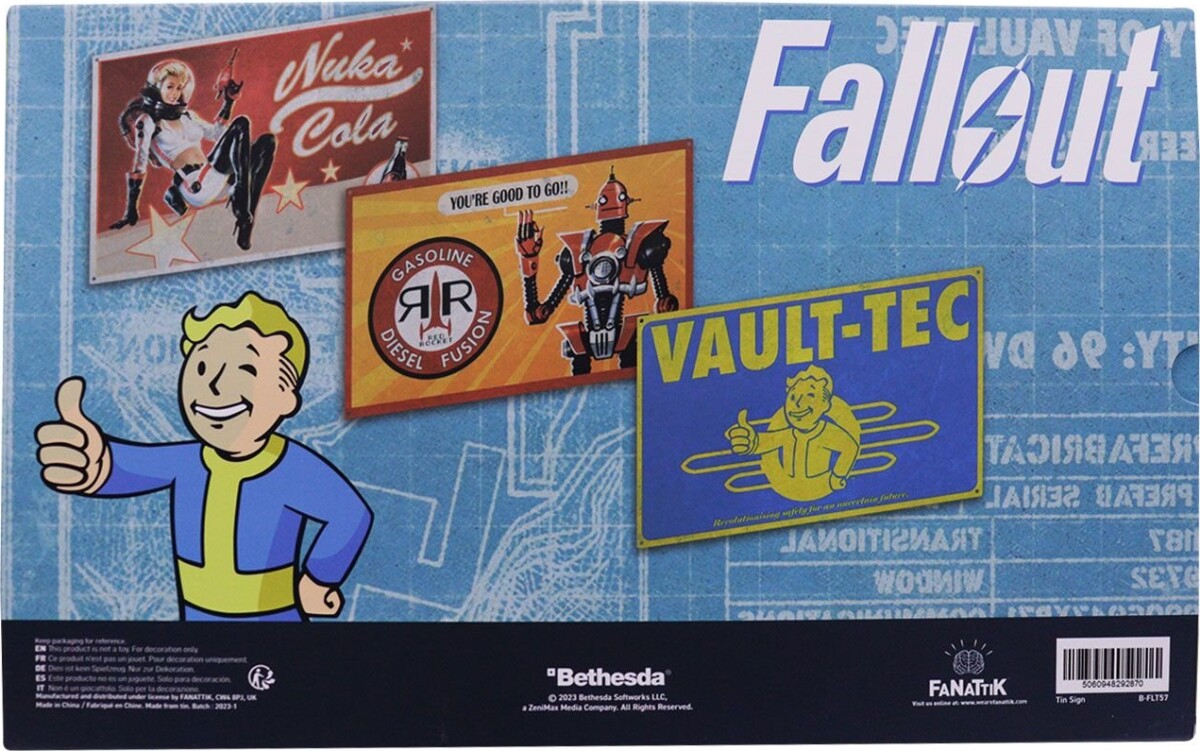 Fallout Tin Sign Set | Se tilbud og køb på Gucca.dk