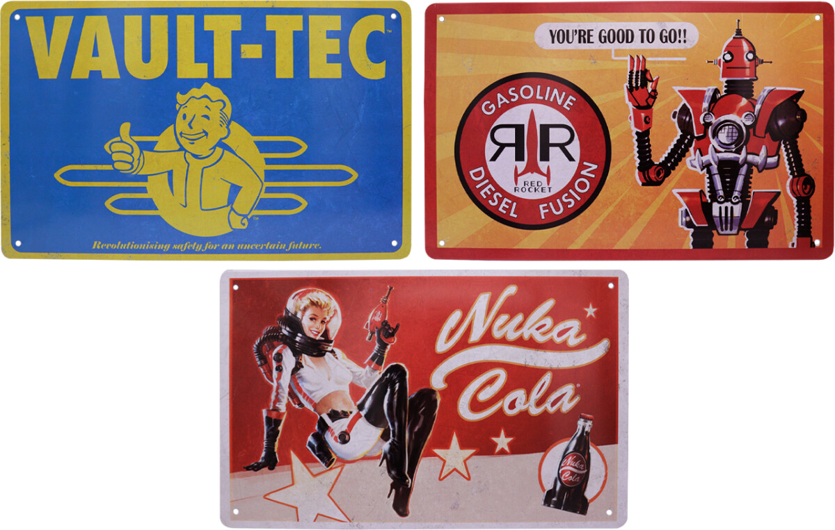 Fallout Tin Sign Set | Se tilbud og køb på Gucca.dk