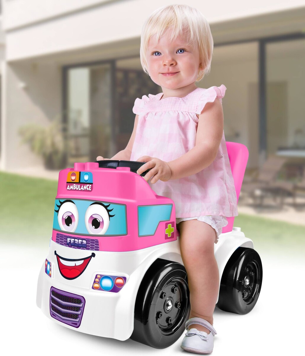 Gåbil Til Børn - Ambulance Med Byggeklodser - Pink - Feber | Se tilbud ...
