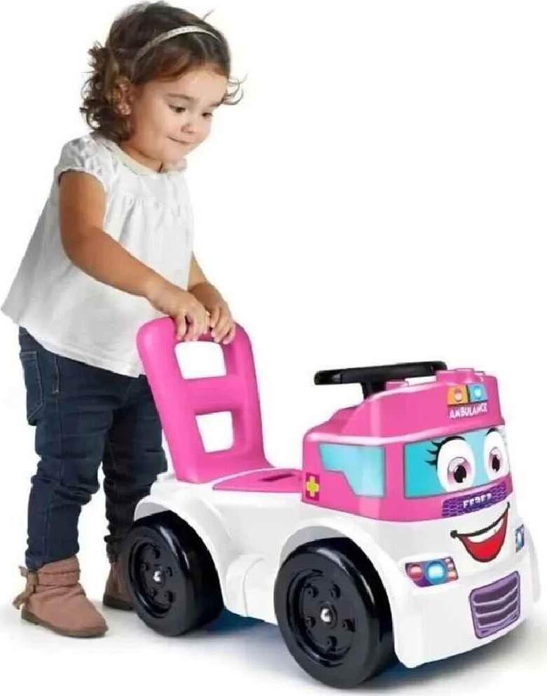 Gåbil Til Børn - Ambulance Med Byggeklodser - Pink - Feber | Se tilbud ...