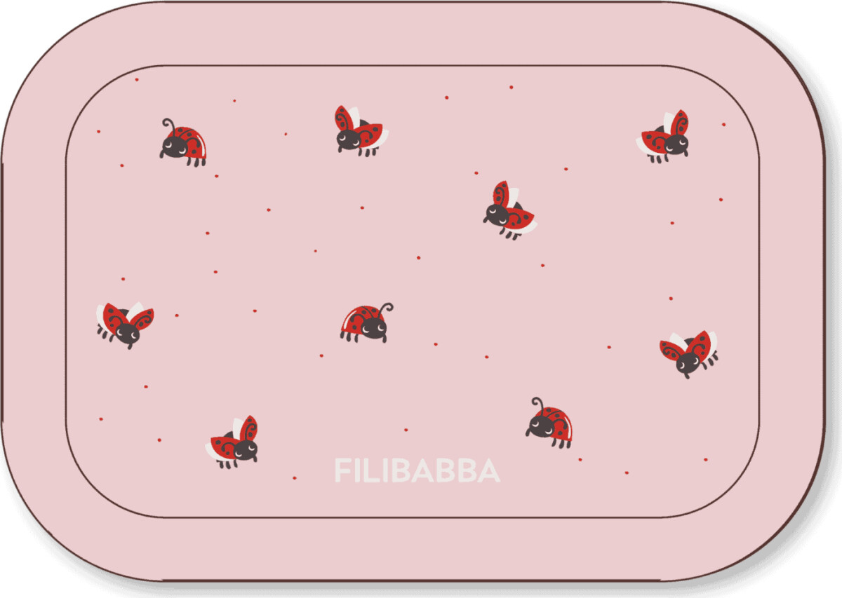 Filibabba - Madkasse I Silikone - 3 Rum - Lucky - Mariehøner | Se ...