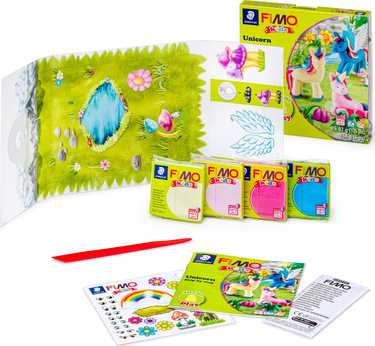 Fimo - Ler Til Ovn - Kids - Form & Play Sæt - Enhjørning | Se tilbud og ...