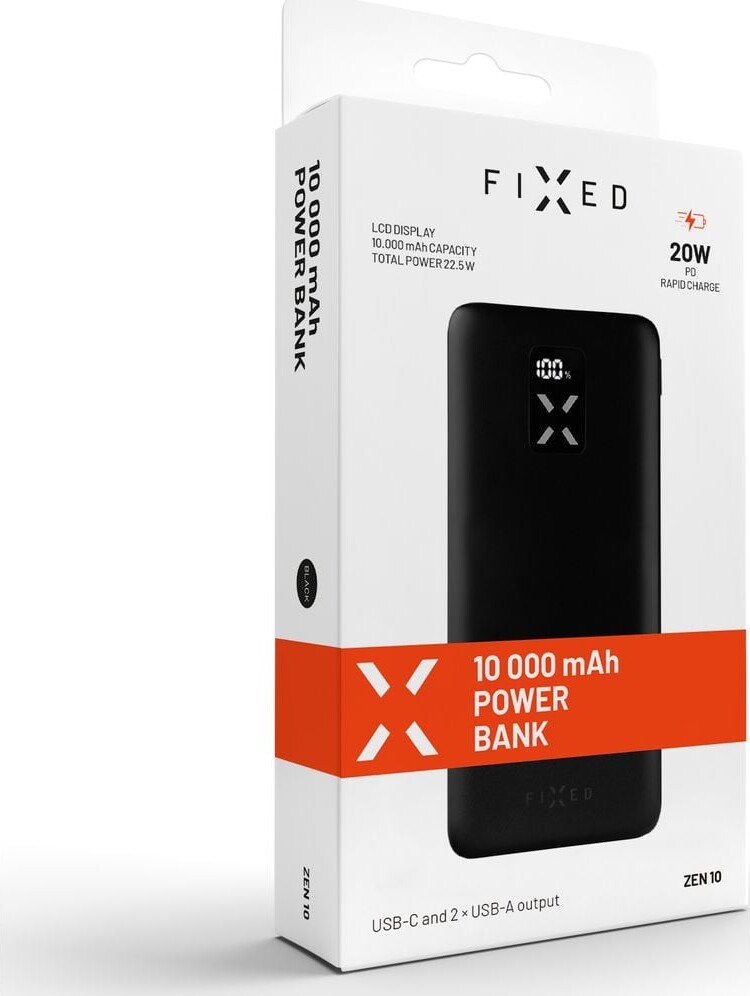 Fixed - Powerbank - Zen 10 - Usb-c + Usb-a - 10.000 Mah - Sort | Se ...