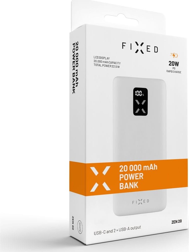 Fixed - Powerbank - Zen 20 - Usb-c + Usb-a - 20.000 Mah - Hvid | Se ...
