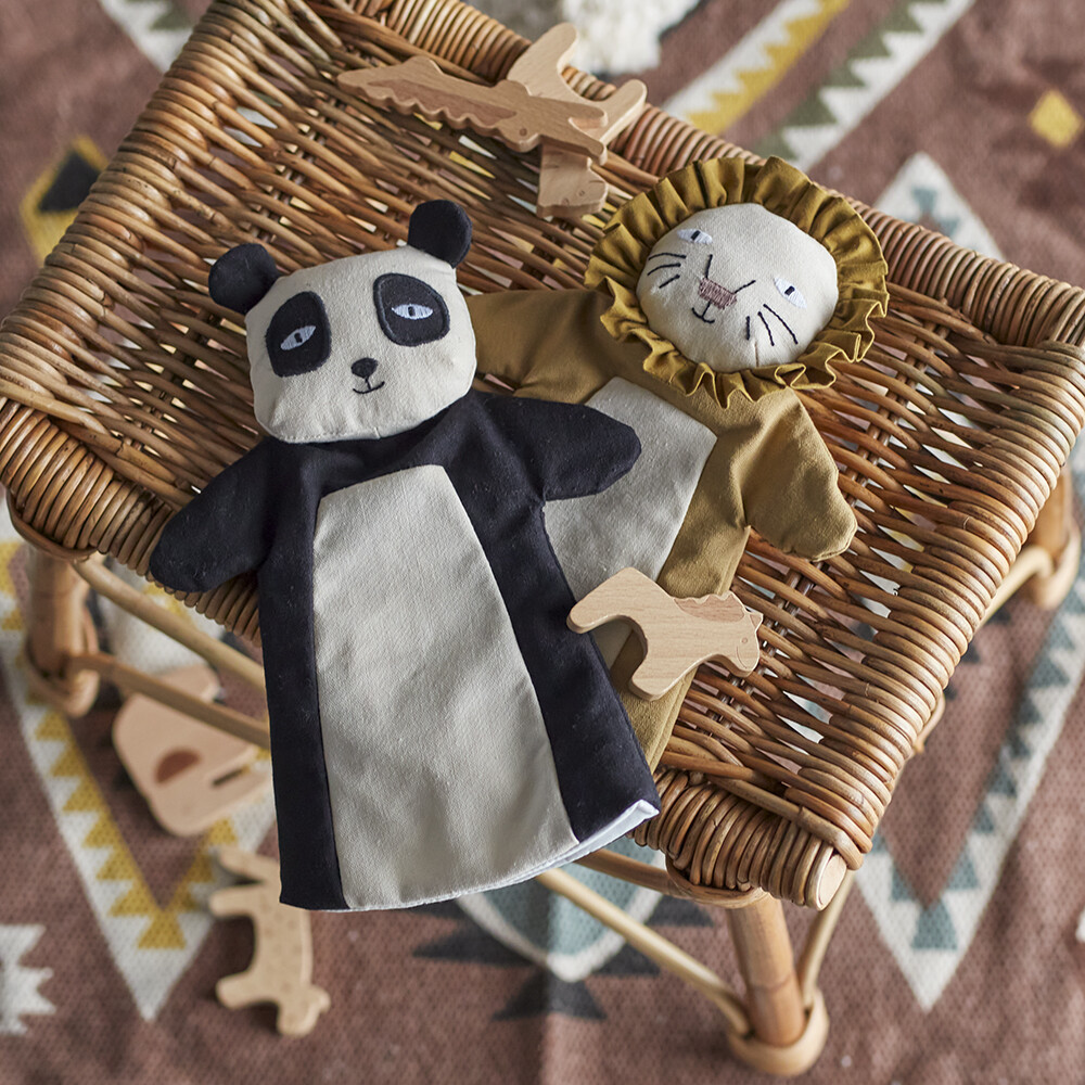 Bloomingville Mini - Flynn Hånddukker - Brun - Hør - 2 Stk | Se tilbud ...