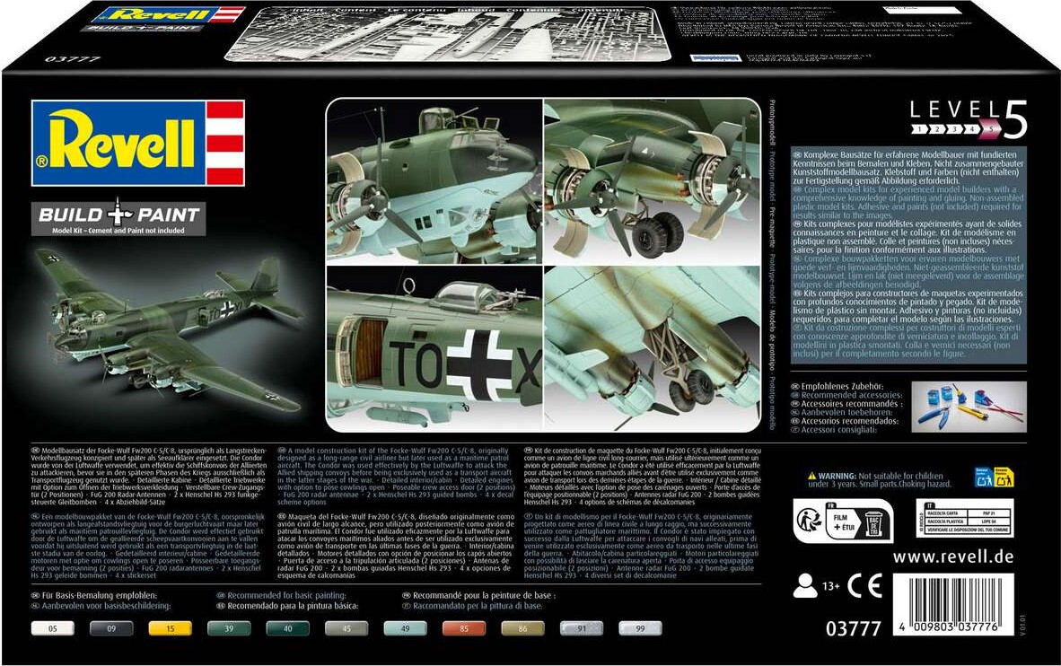 Køb Revell - Focke-wulf Fw 200 C-5/c-8 Condor - 1:72 - 03777 - Gucca.dk