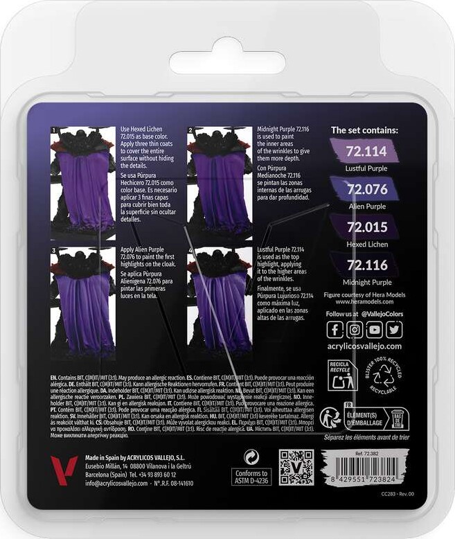 Køb Vallejo - Game Color - Purple Color Set - 4X18 Ml - Gucca.dk