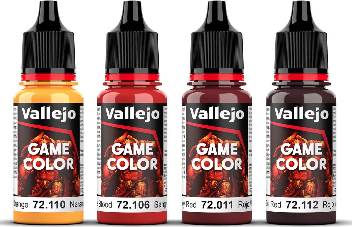Køb Vallejo - Game Color - Red Color Set - 4x18 Ml - Gucca.dk