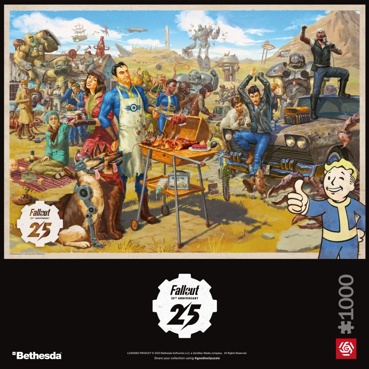 Fallout 25th Anniversary Puzzle - 1000 Brikker | Se tilbud og køb på ...