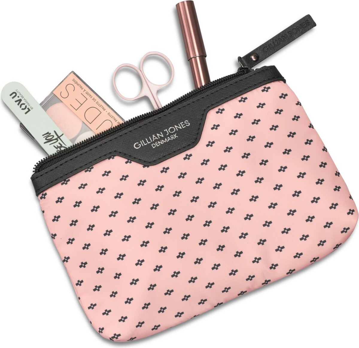Gillian Jones - Makeup Pung - Rosa Og Sort | Se tilbud og køb på Gucca.dk