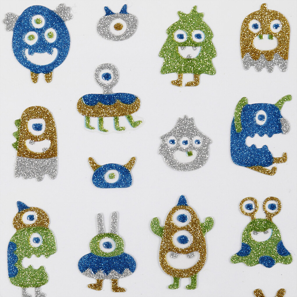 Køb Glimmer Klistermærker - Rumvæsner fra Creativ Company - Gucca.dk