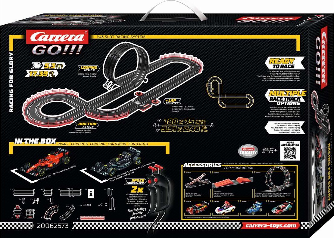 Carrera - Go - Racerbane Sæt - Racing For Glory - 1:43 - 62573 | Se ...