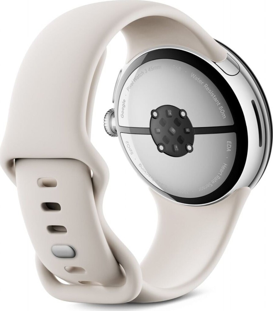 Køb Google - Pixel Watch 3 45mm 4g Polished Silver/porcelain - Gucca.dk