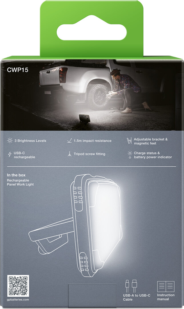Køb Gp Discovery - Genopladelig Arbejdslampe - Cwp15 - 1200 Lumen fra ...