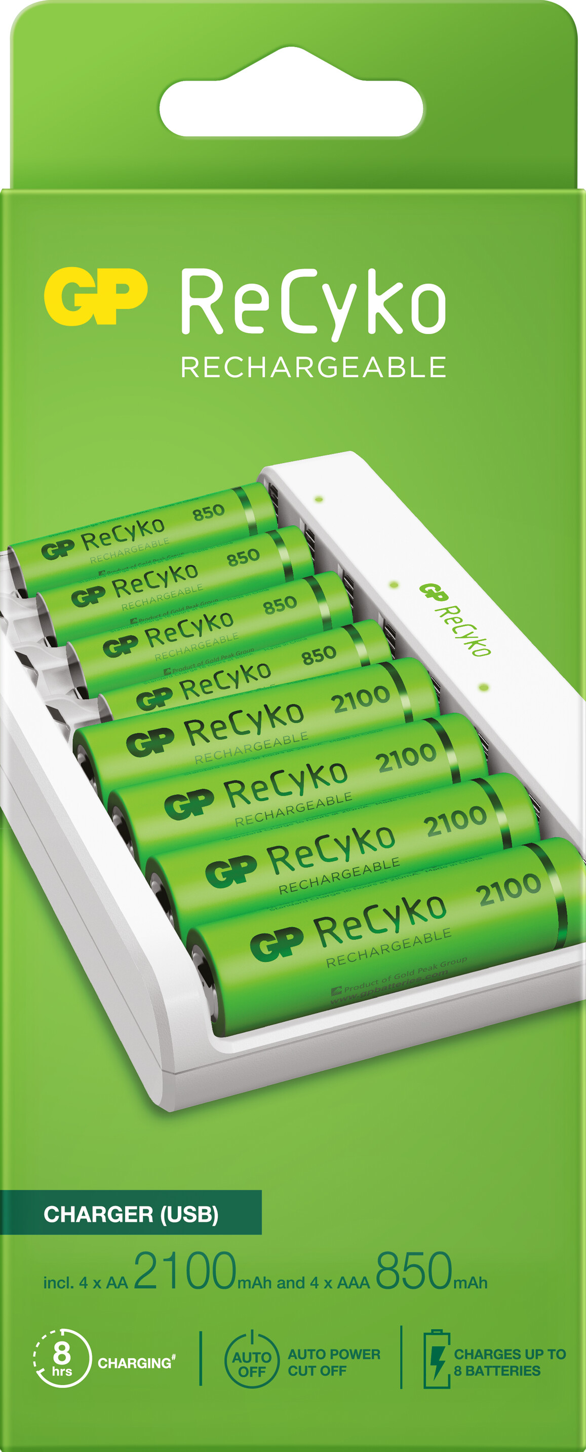 Gp - Recyko Battery Charger E811 Usb + 4xaa + 4xaaa Batterier | Se ...