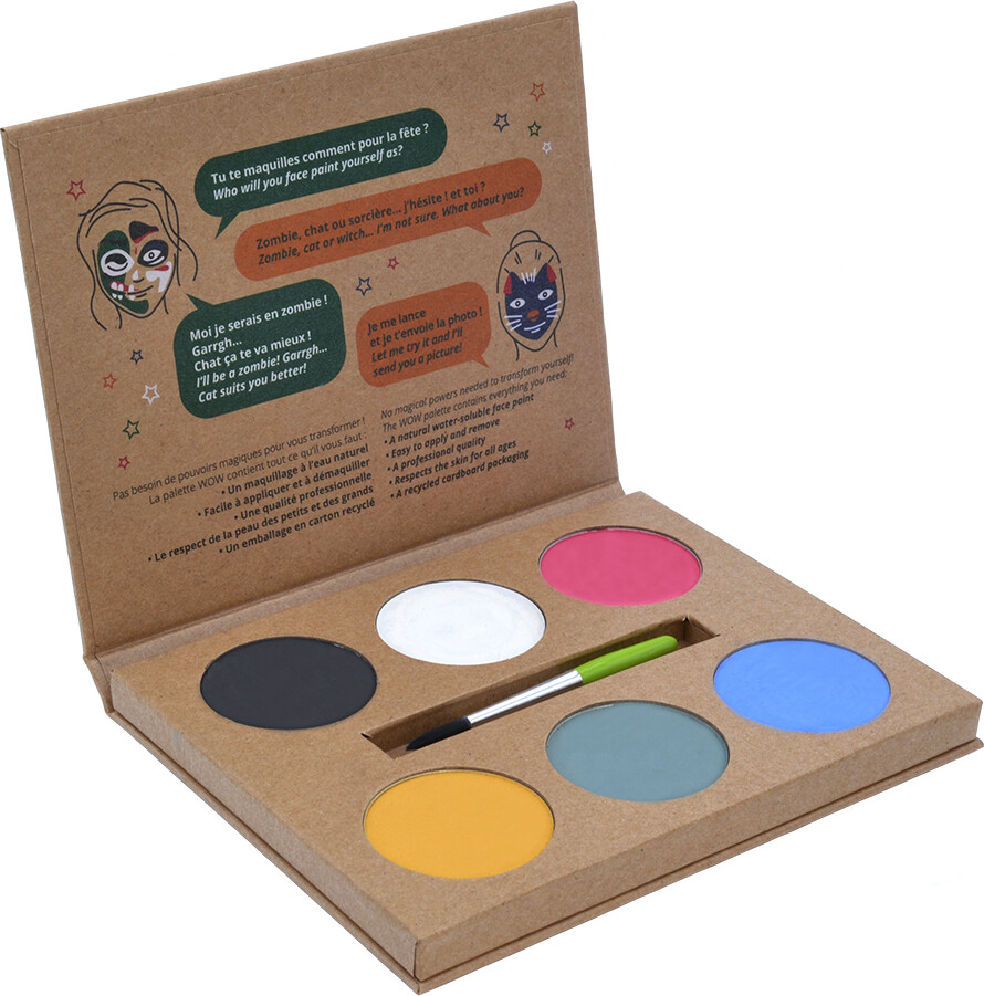 Grim Tout - Teatersminke - 6 Farver Palette - Wow Nature By Grimtout ...