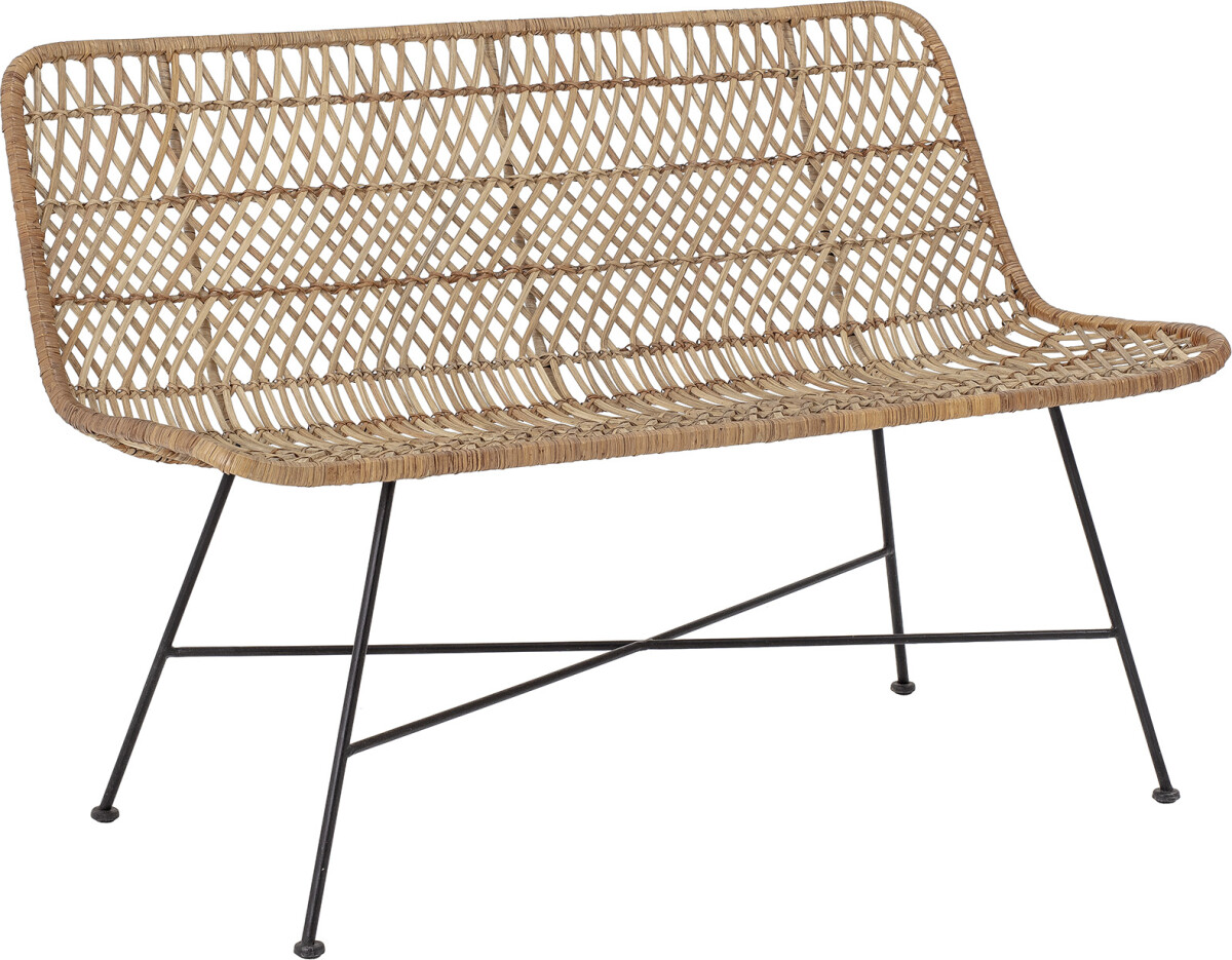 Bloomingville - Hallie Bænk - Natur - Rattan - Indendørs | Se tilbud og ...