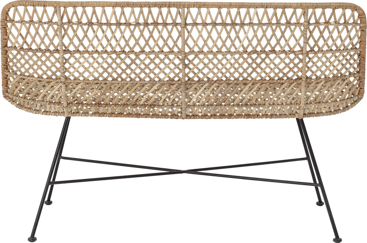 Bloomingville - Hallie Bænk - Natur - Rattan - Indendørs | Se tilbud og ...