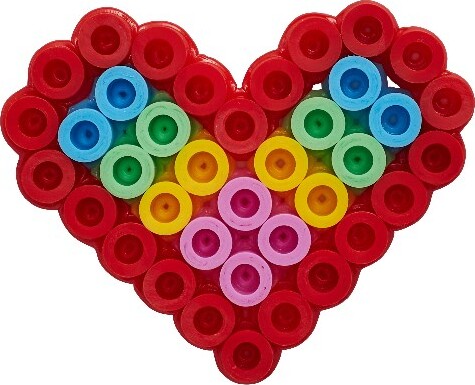 Køb Hama Maxi Perlesæt - Hjerte Perleplade Og Perler - 8982 - Gucca.dk