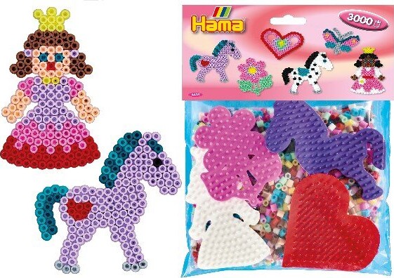 Køb Hama Midi Perler - Perlesæt Med 3.000 Perler - Pink - 4415 - Gucca.dk