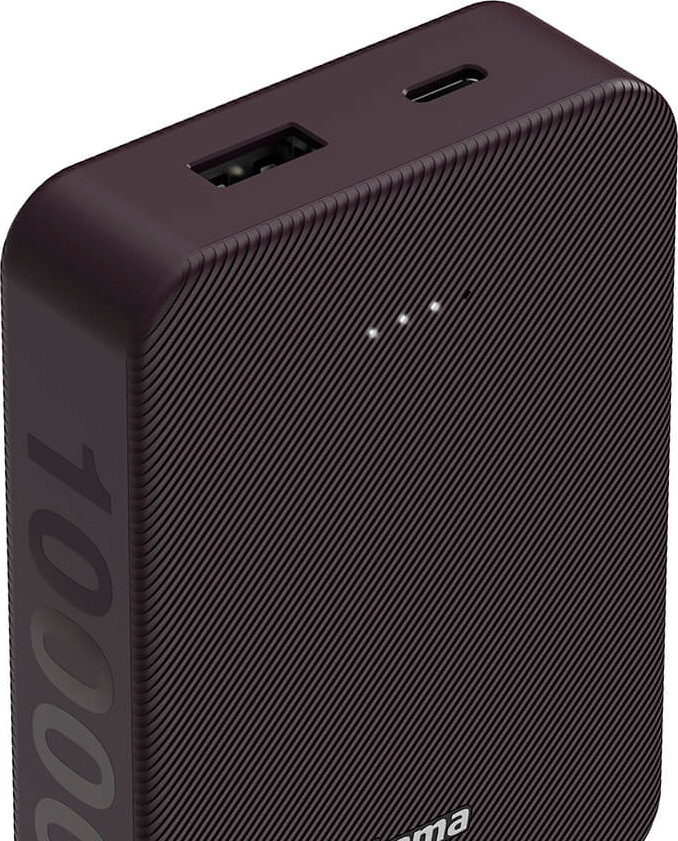 Hama Powerbank 10000 Mah - Usb-c + Usb-a - Colour 10 - Plum | Se tilbud ...