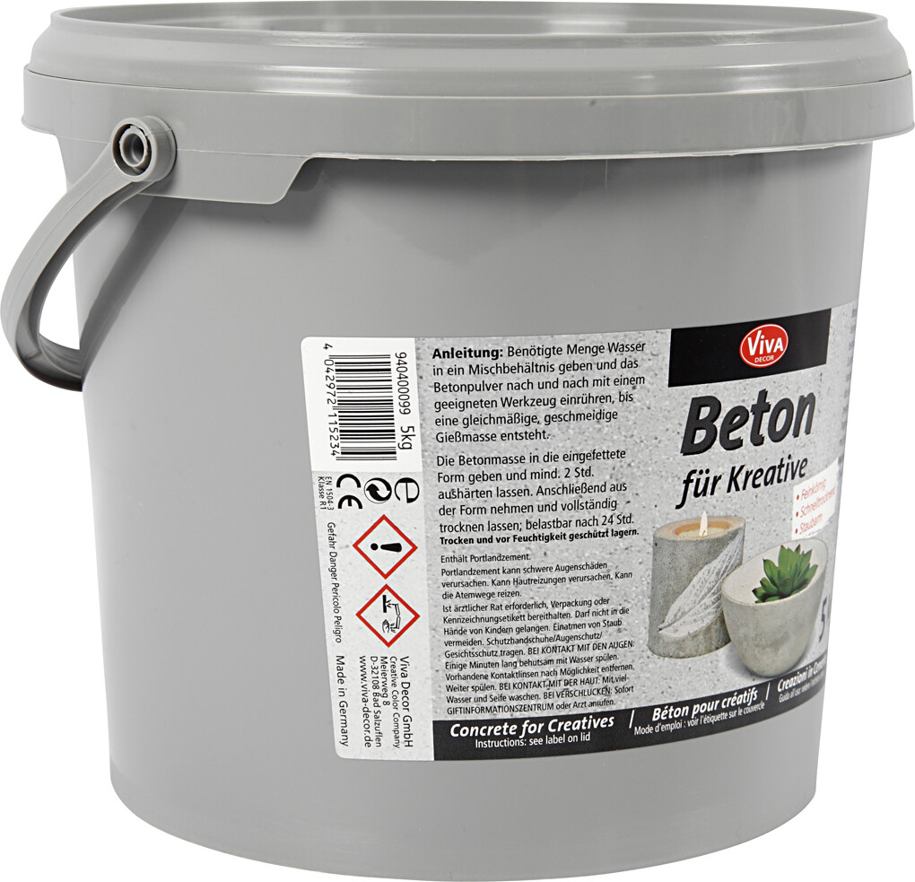 Køb Hobbybeton - Grå - 5000 G fra Viva Decor - Gucca.dk