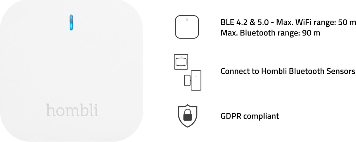 Hombli - Smart Bluetooth Bridge - Hub Til Trådløse Sensorer | Se tilbud ...