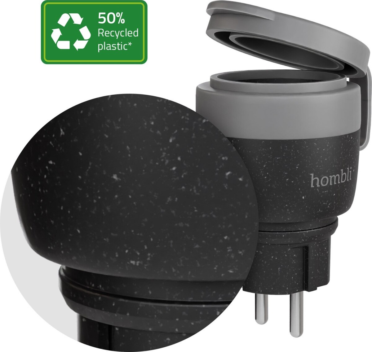 Køb Hombli - Smart Outdoor Socket Eu V2, Black - Gucca.dk