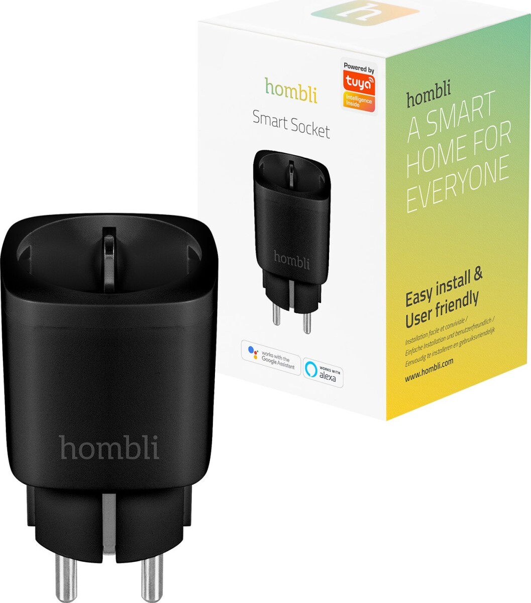 Køb Hombli - Smart Socket - Eu - Wifi Stikkontakt - Sort - Gucca.dk
