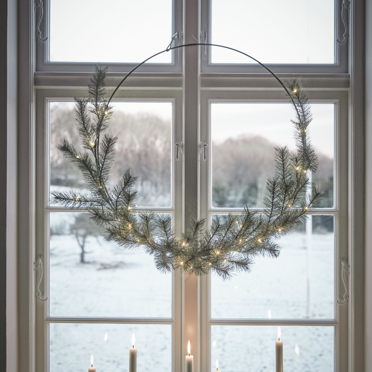 House Doctor - Kunstig Julekrans Med Led Lys - Hdgiant - Natur | Se tilbud og køb på Gucca.dk