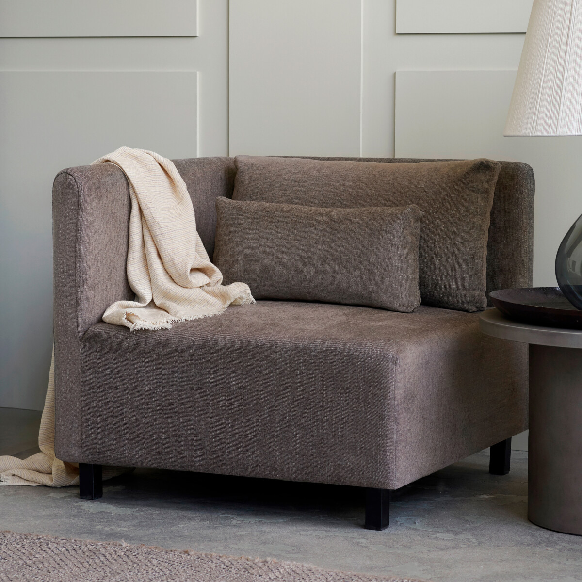 Køb House Doctor - Sofa - Hjørnesektion - Hazel Night - Gråbrun ...
