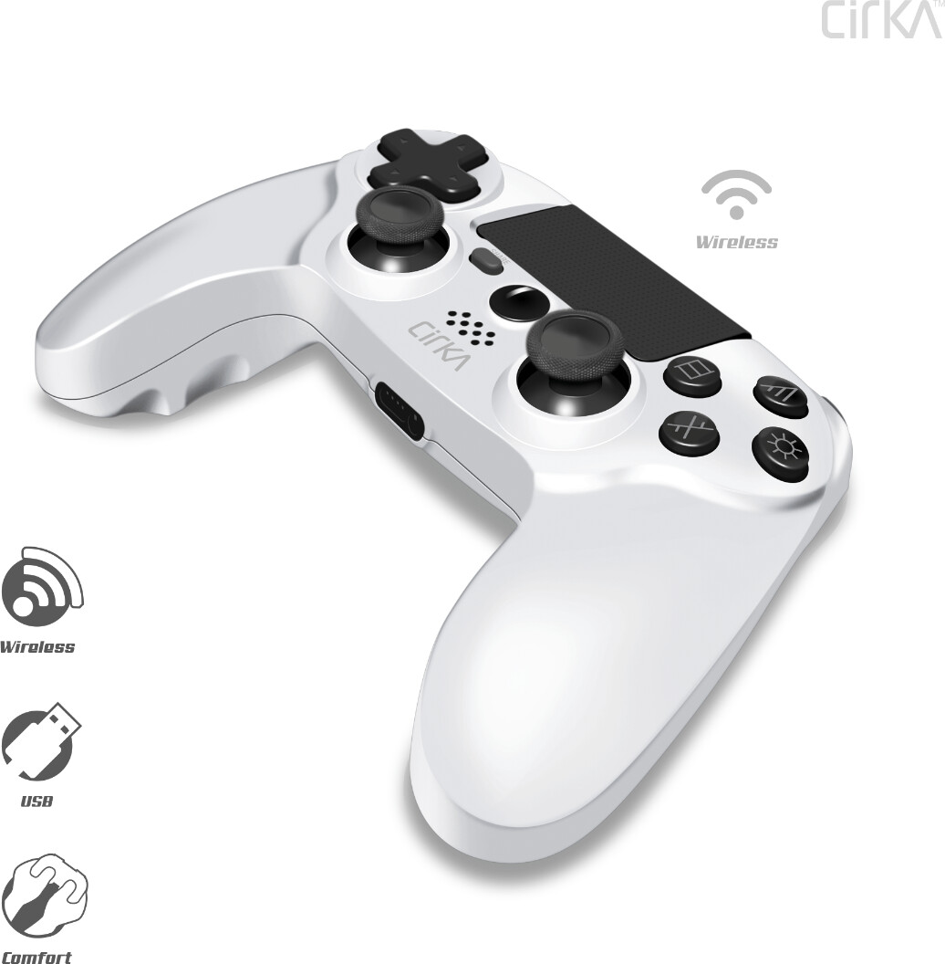 Køb Hyperkin - Nuforce - Trådløs Controller Til Ps4 Pc Mac - Hvid ...