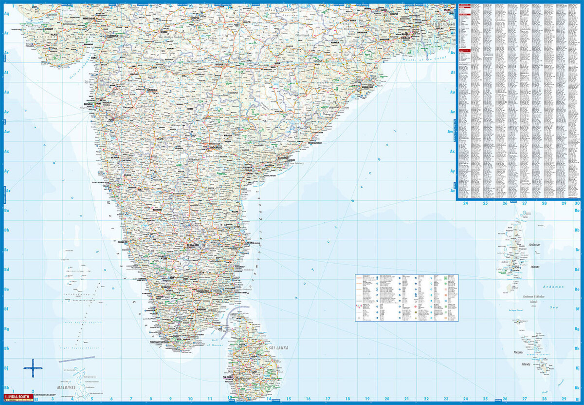Køb India South - Borch Maps - english book - Gucca.dk
