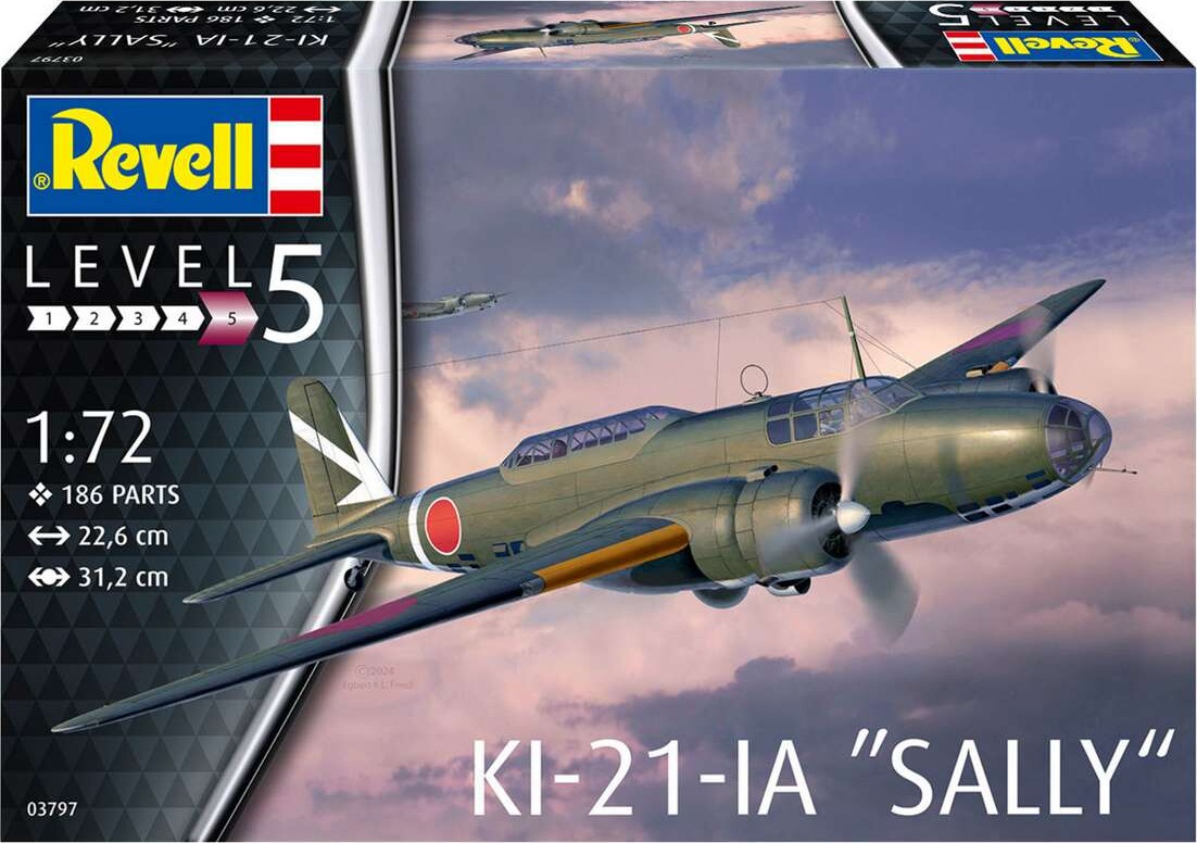 Køb Revell - Ki-21-la Sally Modelfly Byggesæt - 1:72 - Level 5 - 03797 ...