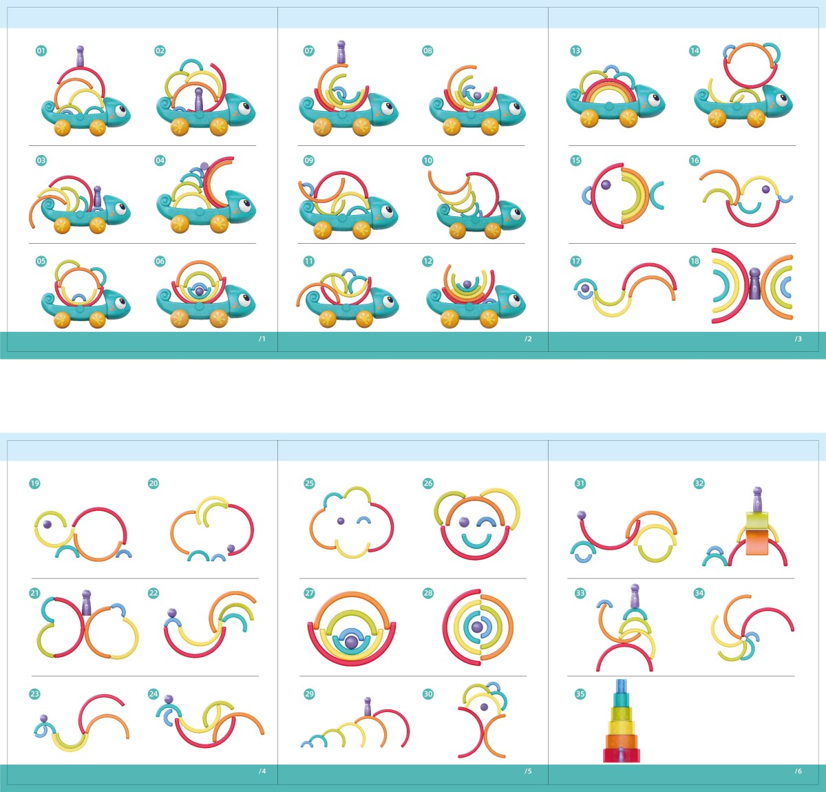 Kinder And Kids - Trækdyr, Regnbue Kamæleon Med Multi Funktion | Se ...