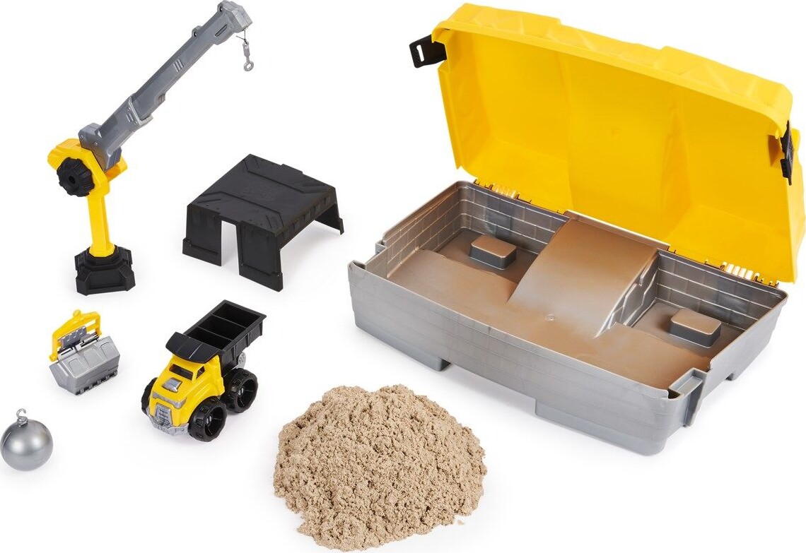 Køb Kinetic Sand - Construction Site Legesand Sæt I Kuffert fra Spin ...