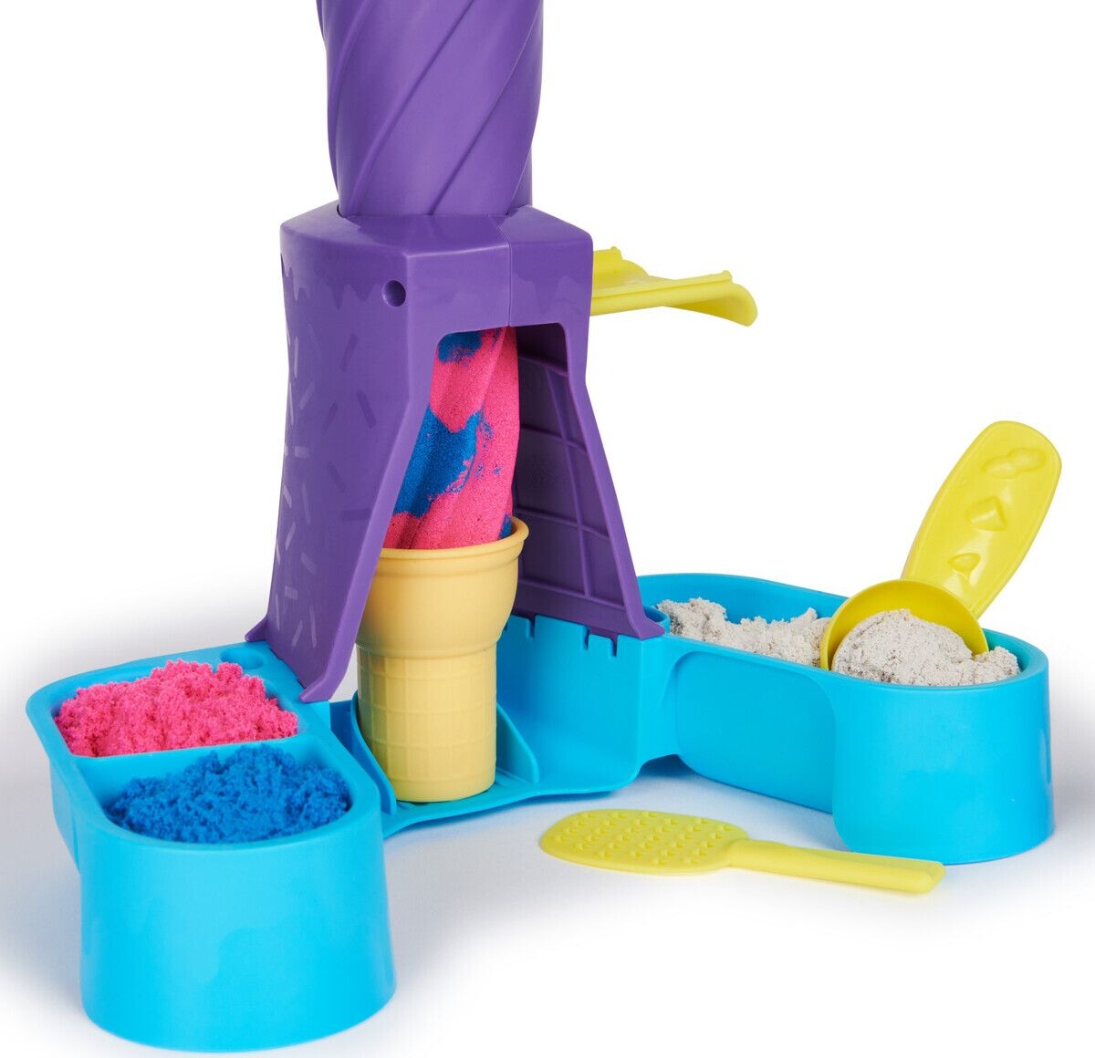 Køb Kinetic Sand - Is Maskine Legesæt - Soft Serve Station fra Spin ...
