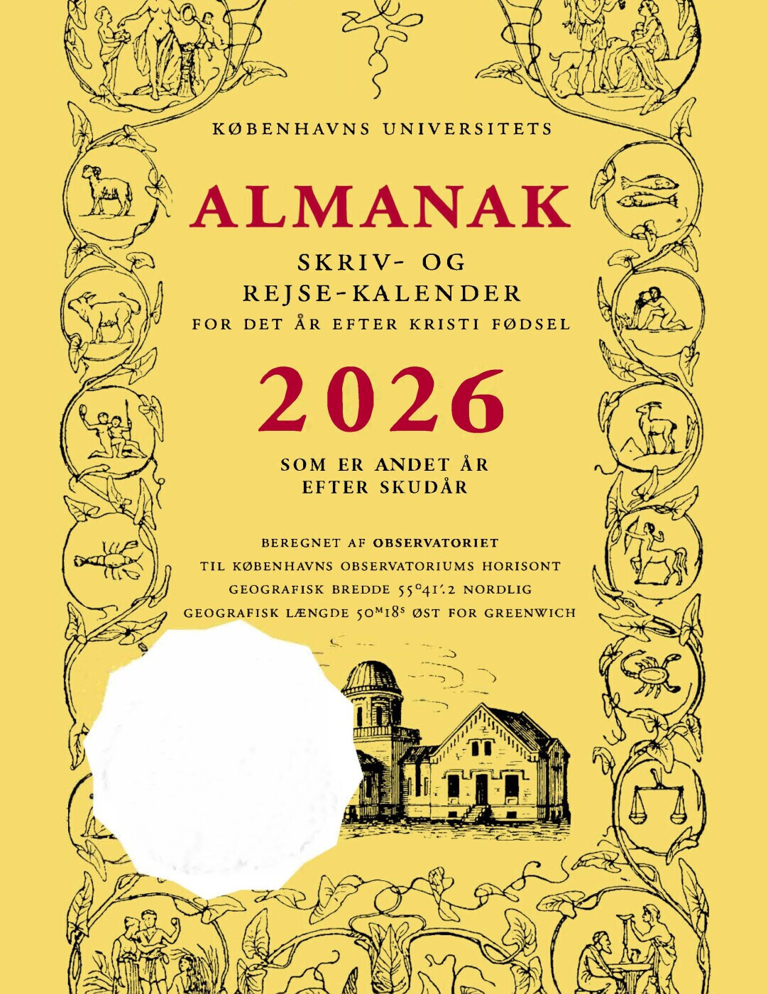 Køb Københavns Universitets Almanak - Skriv- Og Rejsekalender 2026 af ...