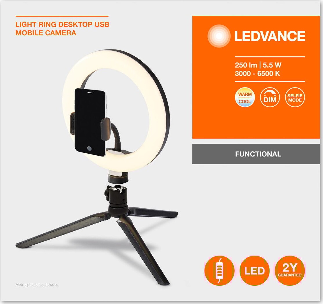 Ledvance - Ring Light - Table Stand Usb | Se tilbud og køb på Gucca.dk