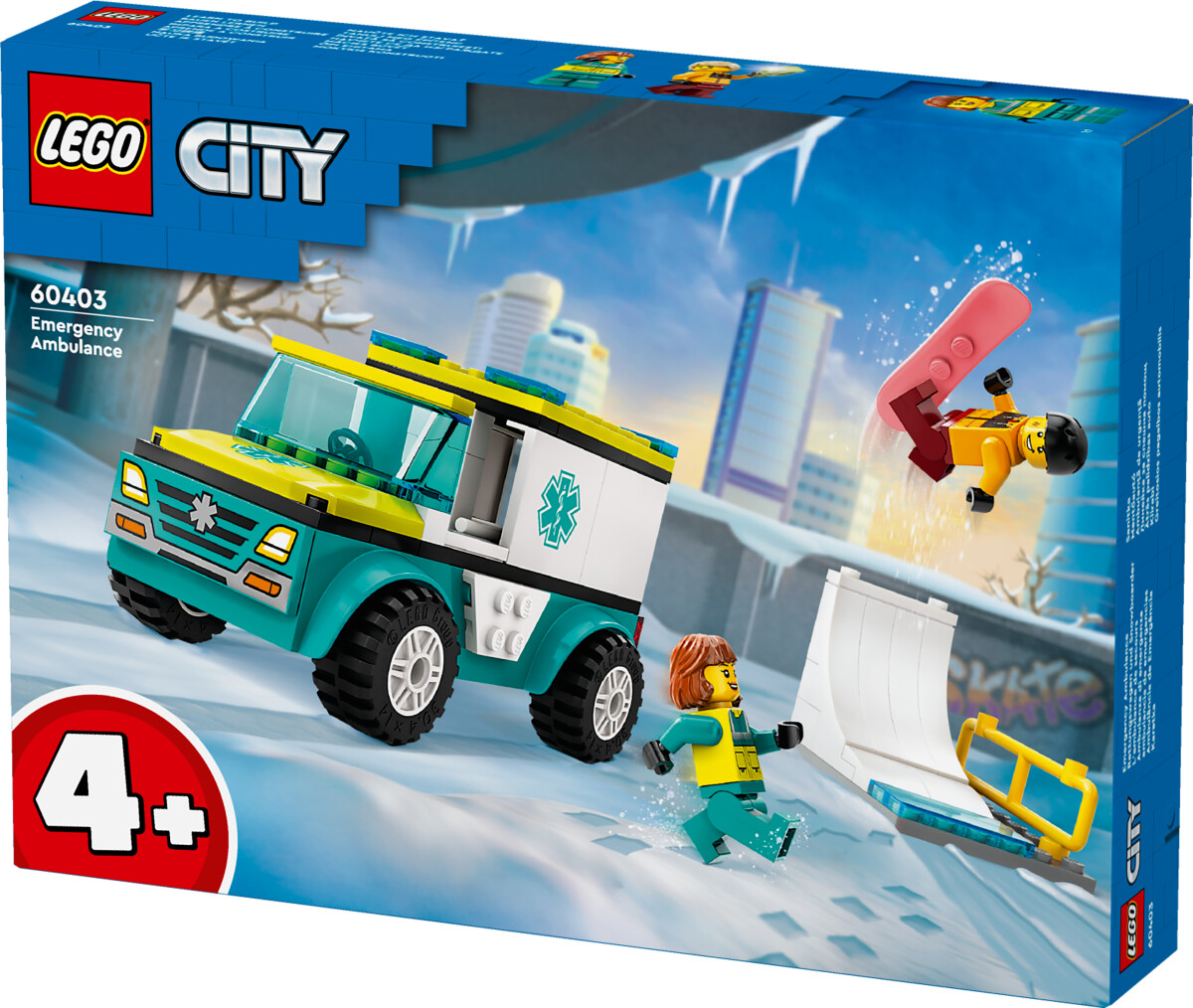 Lego City - Ambulance Og Snowboarder - 60403 | Se tilbud og køb på Gucca.dk