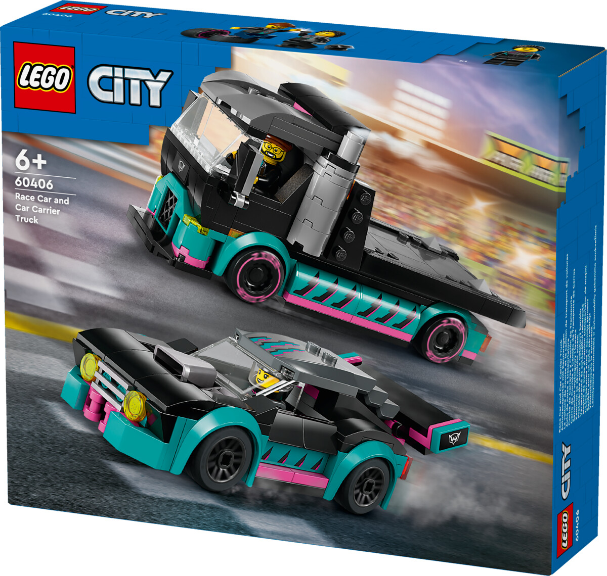 Lego City - Racerbil Og Biltransporter - 60406 | Se tilbud og køb på ...