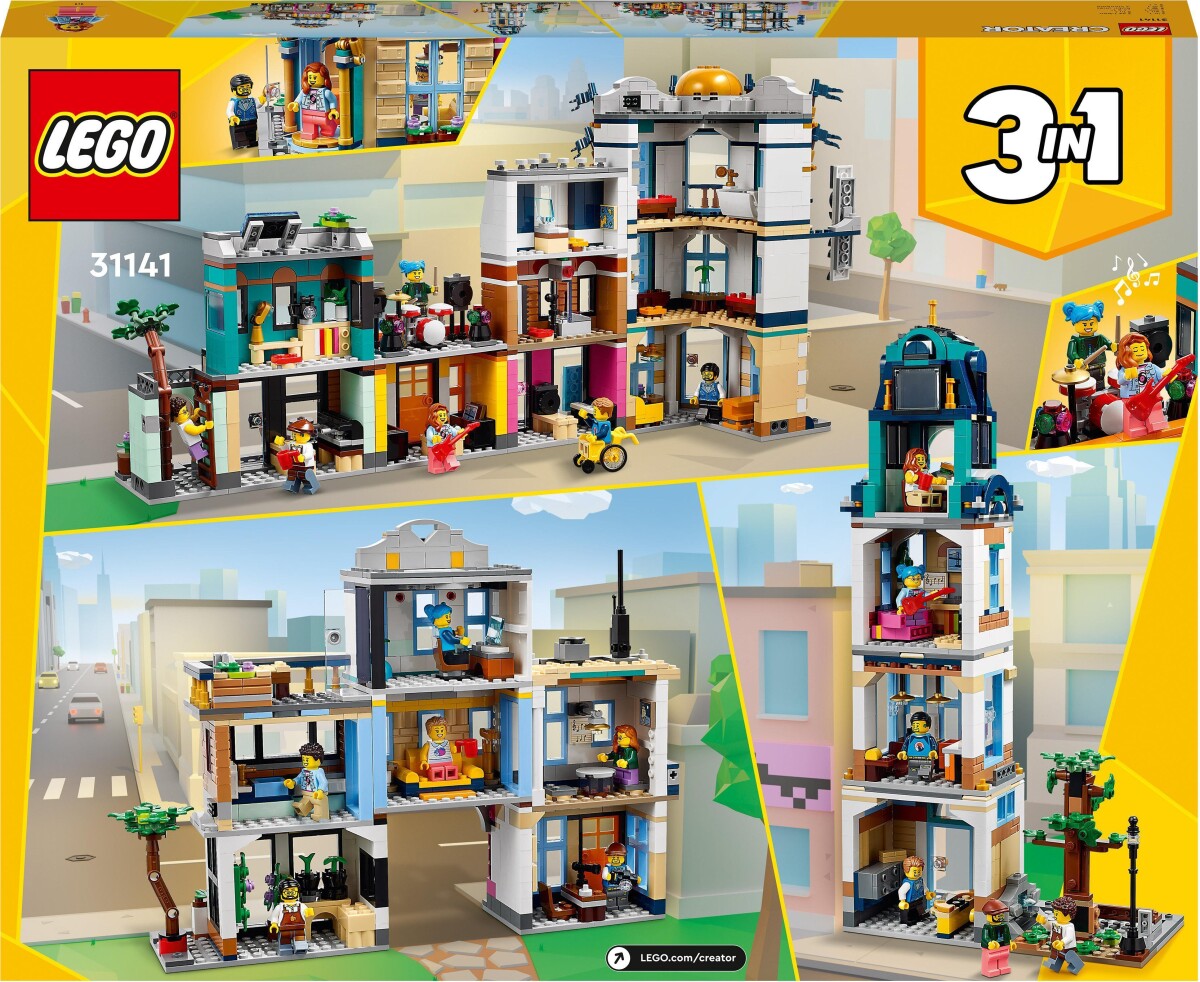 Lego Creator 3-in-1 - Hovedgade - 31141 | Se tilbud og køb på Gucca.dk