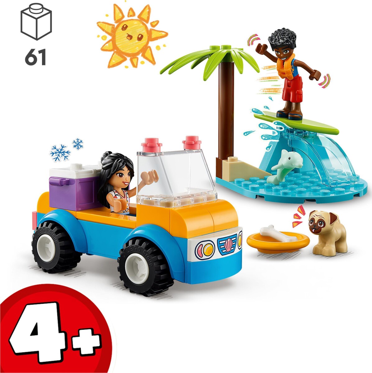 Lego Friends - Strandbuggy-sjov - 41725 | Se tilbud og køb på Gucca.dk
