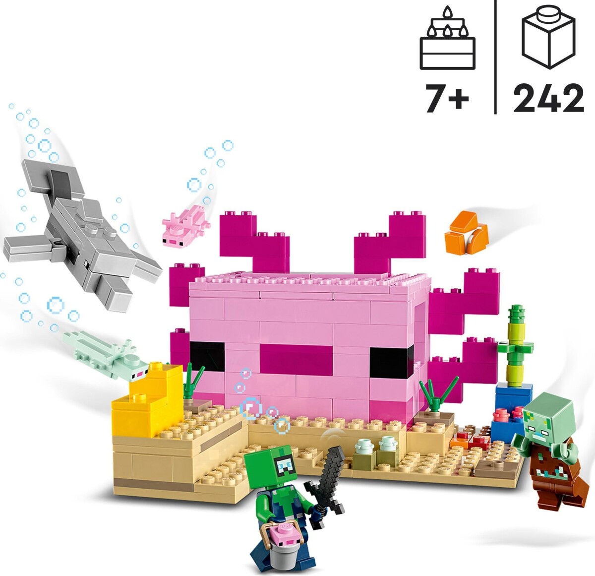 Lego Minecraft - Axolotl-huset - 21247 | Se tilbud og køb på Gucca.dk