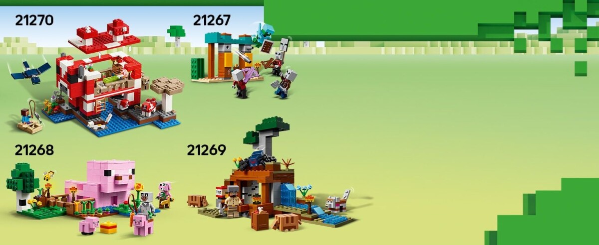 Lego Minecraft - Mooshroom Huset - 21270 | Se tilbud og køb på Gucca.dk