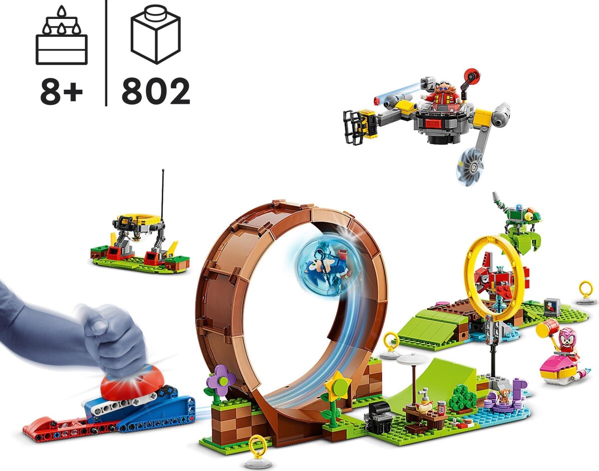Lego Sonic - Sonics Green Hill Zone Loop-udfordring - 76994 | Se tilbud ...