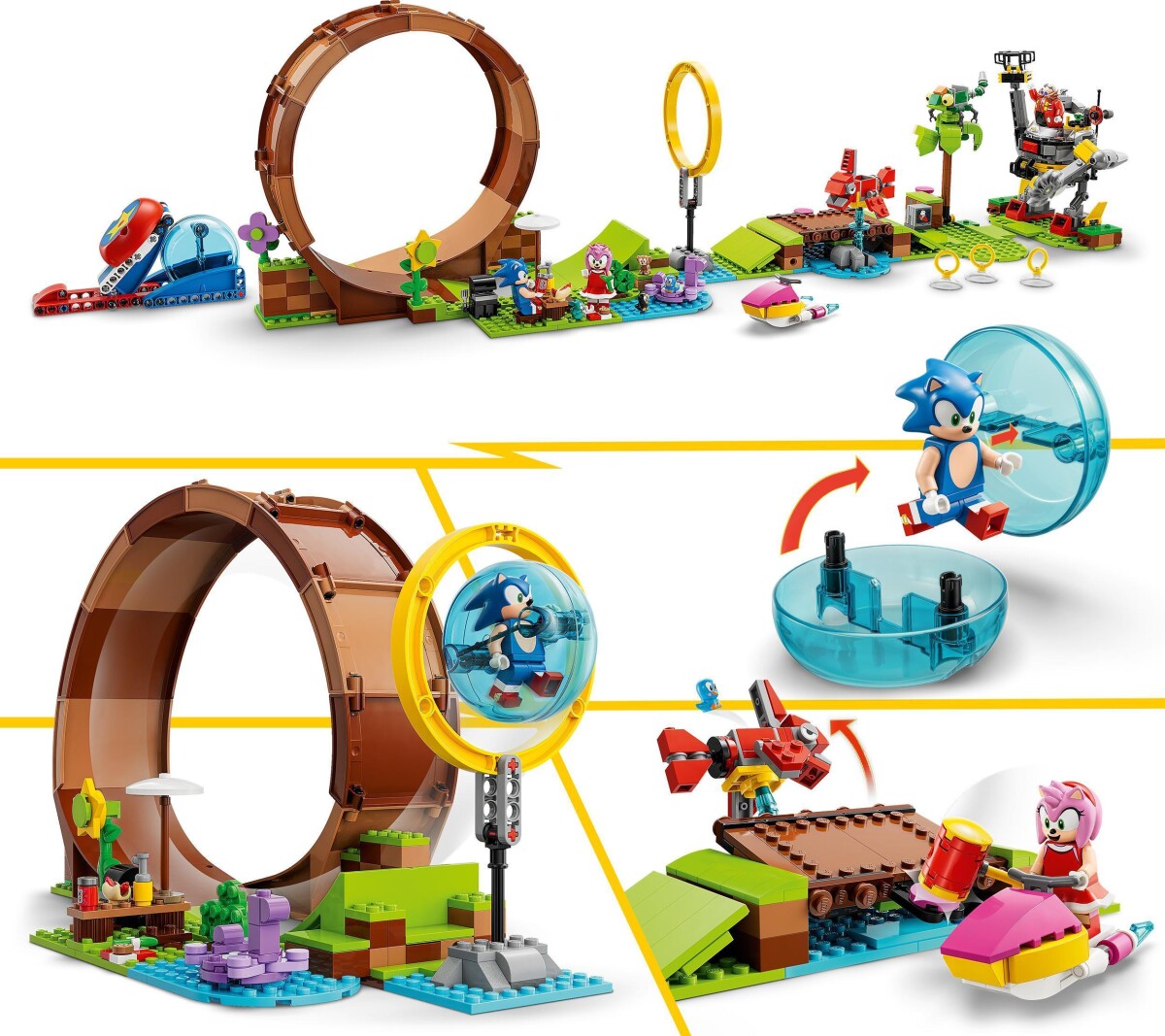 Lego Sonic - Sonics Green Hill Zone Loop-udfordring - 76994 | Se tilbud ...